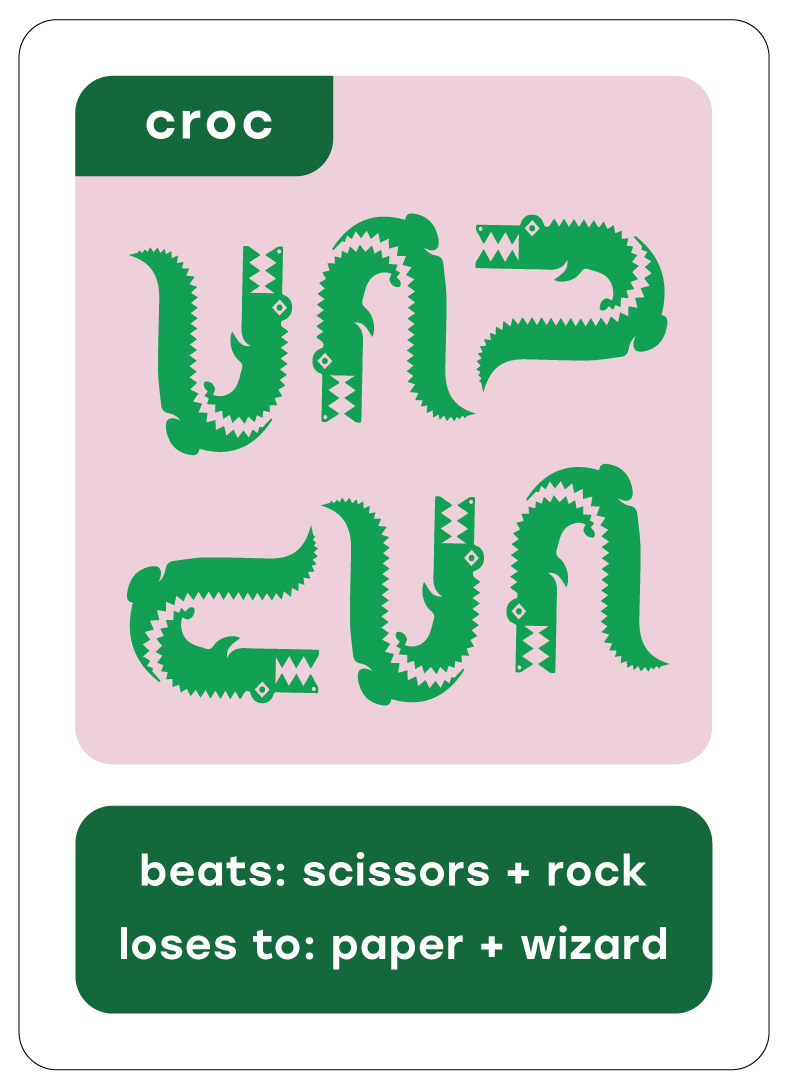 Rock Paper Scissors Wizard Croc Card Game™ – Ready Player N, LLC